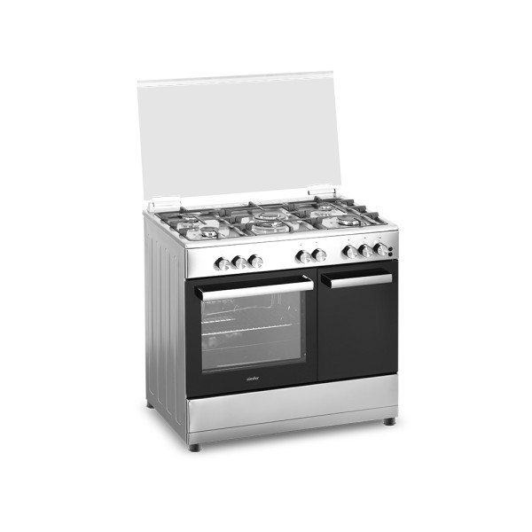 SIMFER GAZ COOKER 5 BURNERS GLASS TOP GAS GAS HALF IX | Spinneys Lebanon