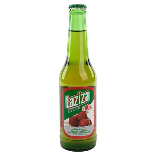Laziza Non-Alcoholic Raspberry Malt Beer Bottle 33cl | Alcohol Free ...