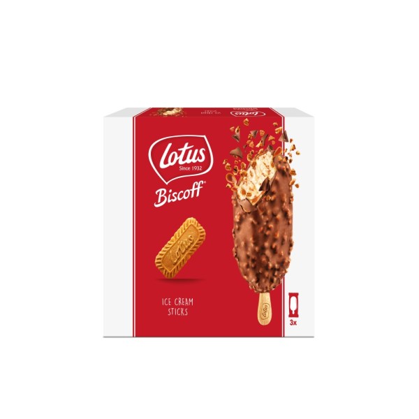 Biscoff Ice Cream Sticks 3x90ML | Ice Cream | Spinneys Lebanon