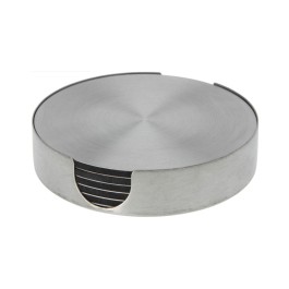 EH COASTER SET WITH HOLDER STAINLESS STEEL | Spinneys Lebanon