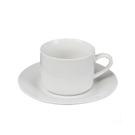 ETN PORCELAIN STRAIGHT CUP+SAUCER 220CC | Spinneys Lebanon