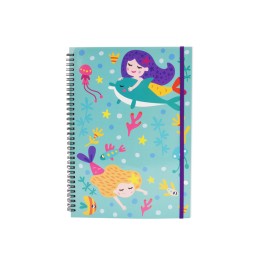 NOTEBOOK A4 WITH ELASTIC MERMAID | Spinneys Lebanon