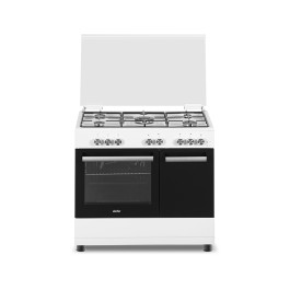SIMFER GAZ COOKER 5 BURNERS GLASS TOP GAS GAS WH | Spinneys Lebanon