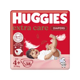 HUGGIES BABY DIAPERS EXTRA CARE 4+ 10-16KG | Spinneys Lebanon