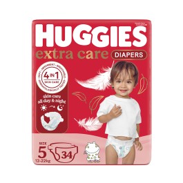 HUGGIES BABY DIAPERS EXTRA CARE 5 12-22KG | Spinneys Lebanon