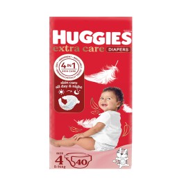 HUGGIES BABY DIAPERS EXTRA CARE 4 8-14KG | Spinneys Lebanon