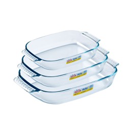 PYREX GLASS RECT ROASTER DISHSET 39 25 35 23CM 31 20CM | Spinneys Lebanon
