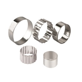 GHIDINI SET S/S COOKIE CUTTERS ROUND MILLED 7.8x7.8CM | Spinneys Lebanon