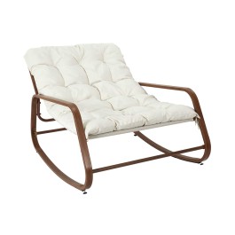 ROCKING CHAIR MIAMI IMITATION WOOD AND WHITE M1 | Spinneys Lebanon