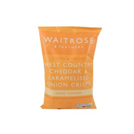 WAITROSE CHEDDAR + CARAMEL ONION CRISPS | Spinneys Lebanon