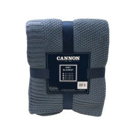 CANNON SP BLANKET 100% ACRYLIC KNITTED BLUE D | Spinneys Lebanon